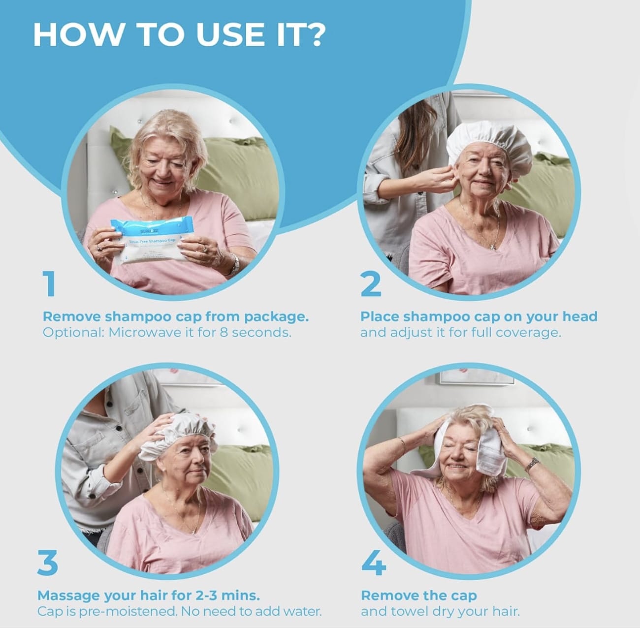 Scrubzz Rinse Free Shampoo Caps - Ability Toolbox Guidebook